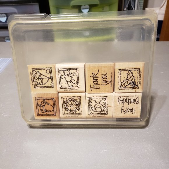 Stampin' Up! | Office | Stampin Up Anytime Greetings Wood Mount Rubber ...